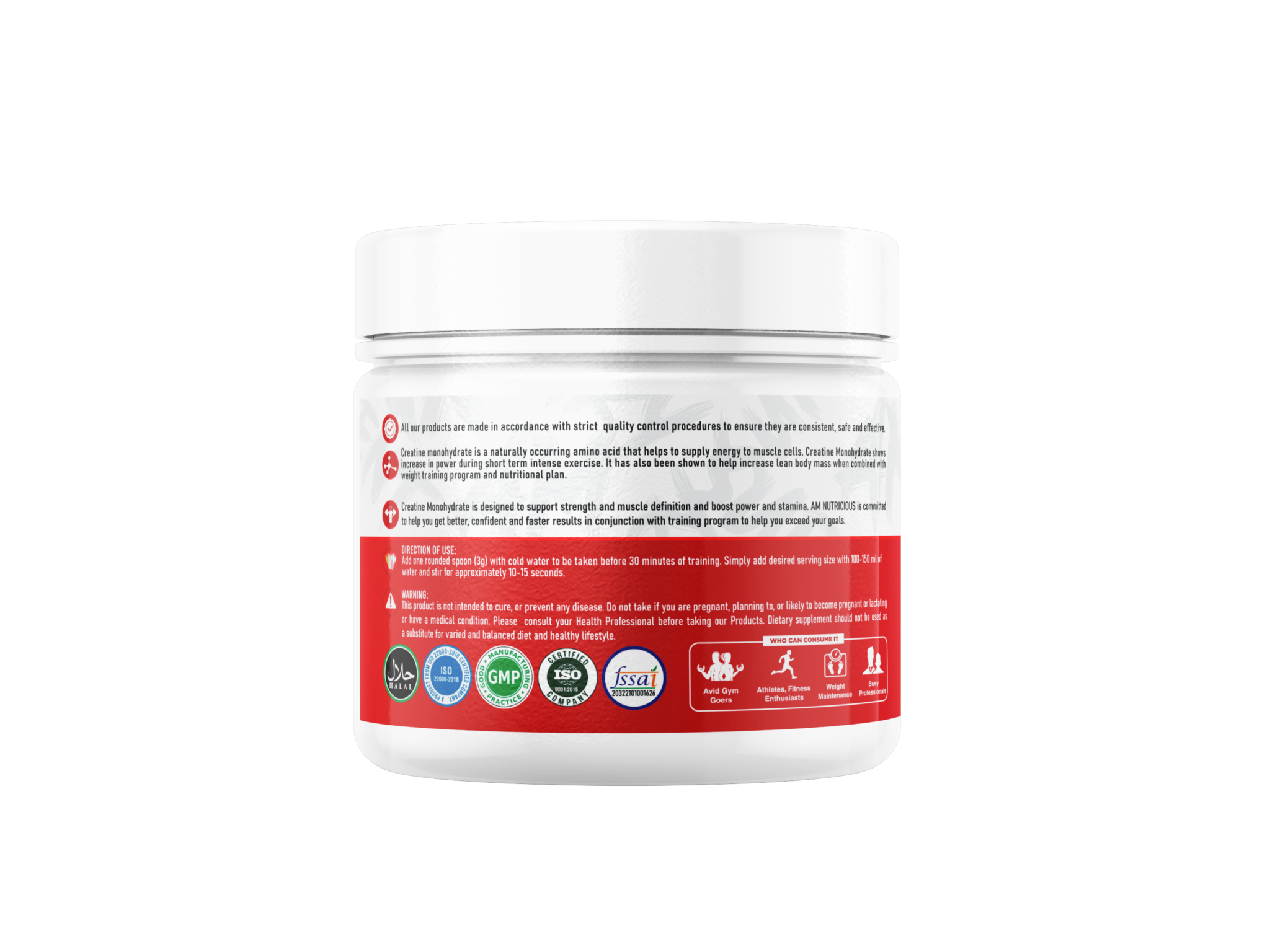 CREA-X Creatine Monohydrate 100 grams – AM NUTRICIOUS